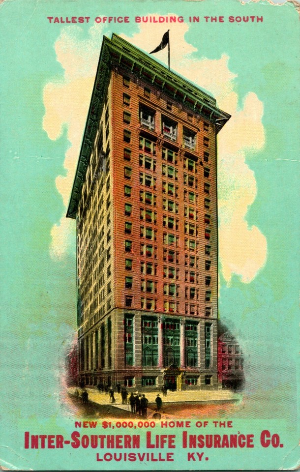 Vtg Advertising Postcard 1913 Louisville KY Inter-Southern Life ...