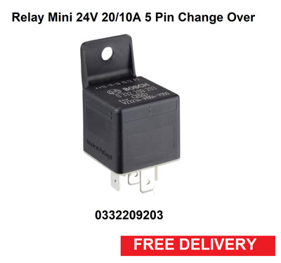Relay Mini 24V 20/10A 5 Pin Change Over (0332209203) | eBay