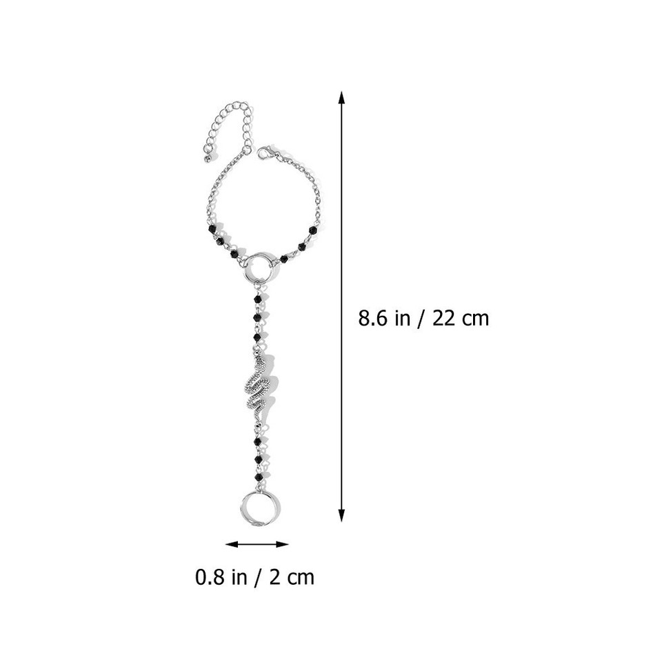 Snake Ring Bracelet Fashionable Hand Chain Snake Finger Bracelet Ring ...