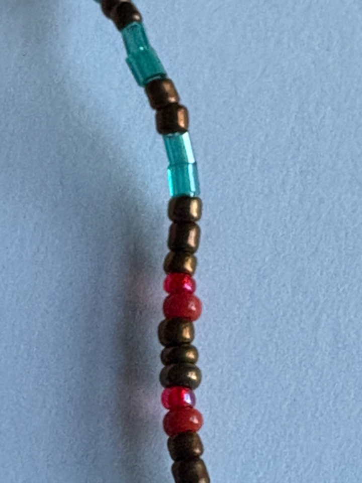 Hand-made necklaces, two, beaded, hippy style, multi-coloured | eBay UK