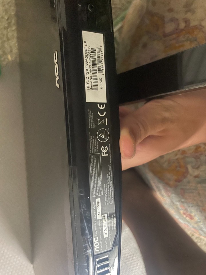 AOC 27" 270LM00029 LED-backlit LCD IPS 60Hz Display Monitor [Tested} | eBay