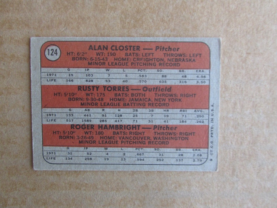 1972 TOPPS BASEBALL SIGNED AUTOGRAPH CARD SINGLES COMPLETE YOUR SET U ...