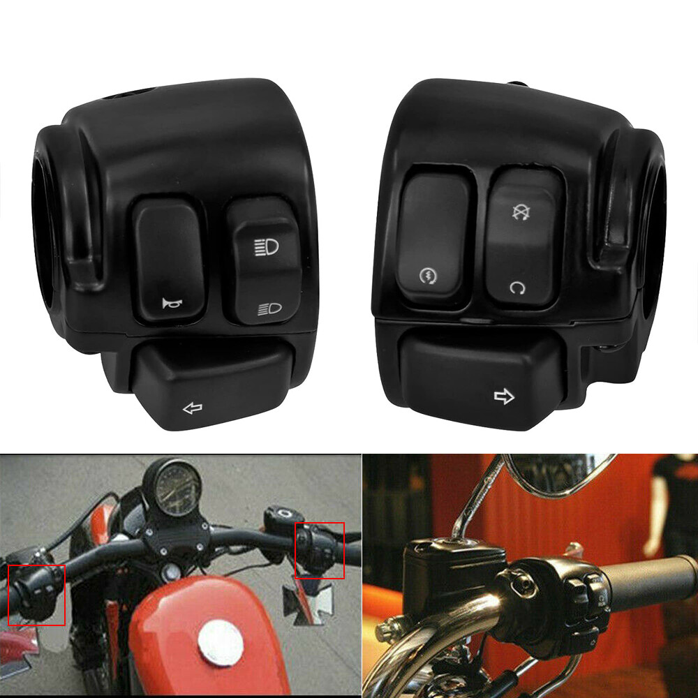 1" Motorcycle Handlebar Control Switches w/ Wiring Harness Kit For ...