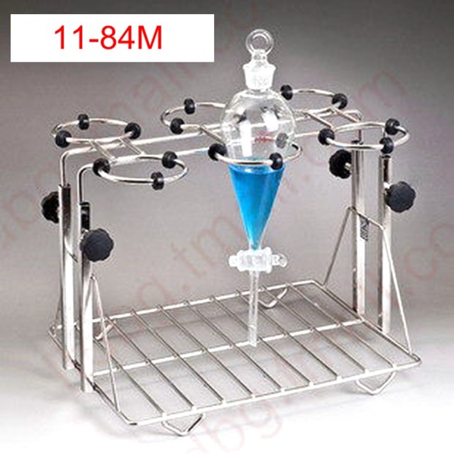 11-84M Stainless steel lifting and lowering funnel rack six holes 125ml ...