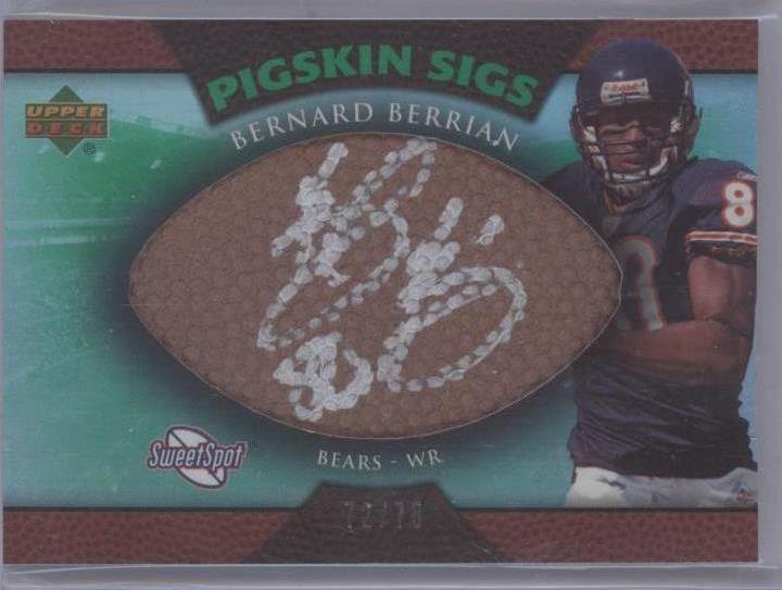 2007 NFL Sweet Spot - Pigskin Sigs Bernard Berrian #SSPS-BB Green 75 / ...