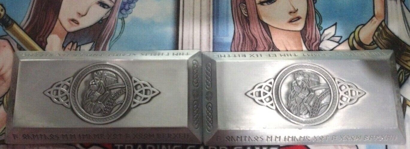 2 Dwarven Bar D&D Silver Bar Finish Fantasy Coins WarHammer Tcg Wow ...