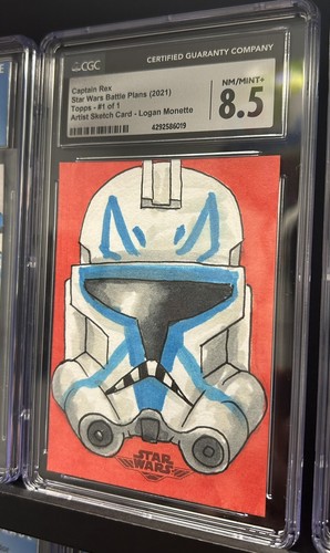 Captain Rex Star Wars Artist Sketch Card Cgc 8.5 Topps 1 of 1 | eBay