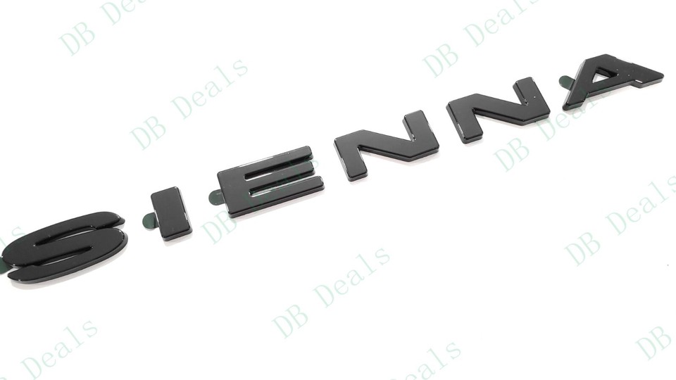 OVERLAY Rear Liftgate Gloss Black SIENNA Letter Logo Emblem 2021 ...