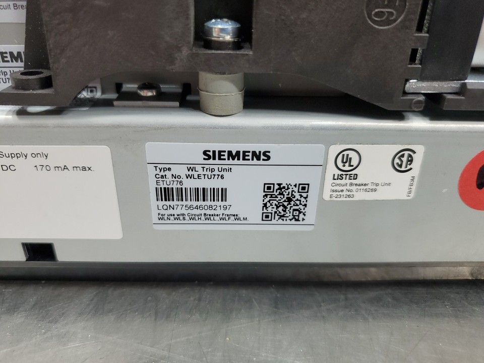 SIEMENS ETU776 WL TRIP UNIT (WLETU776) w/1600A Rating Plug 3C-48 | eBay