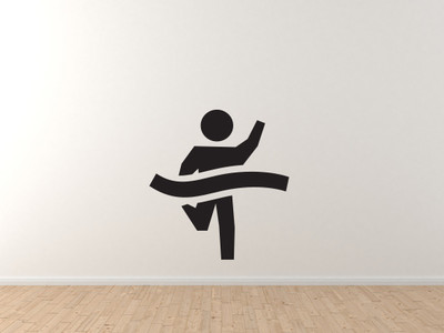 Sports Icon - Stickman Marathon Finish Line Runner - Vinyl Wall Decal ...