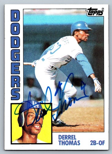 1984 Topps Derrel Thomas #583 Autograph / Signed in person Los Angeles ...