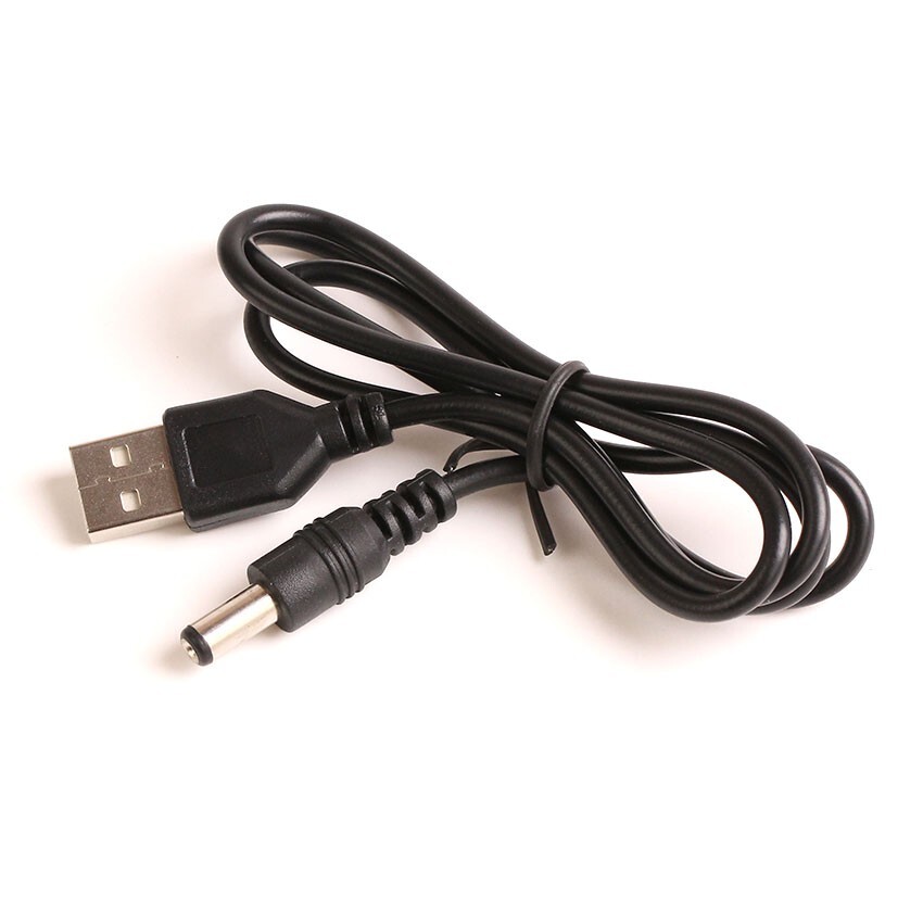 1M USB to 5.5mm x 2.1mm Barrel Jack Male DC 5v power charger connector ...