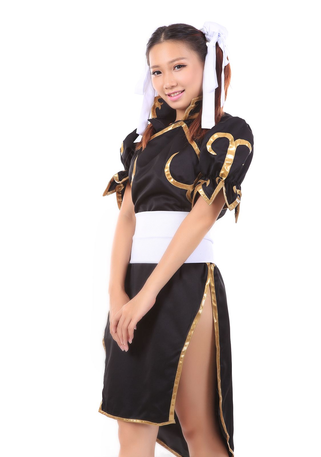 Halloween Party Cosplay Costume Chun Li 2nd Version Black Outfit Set ...