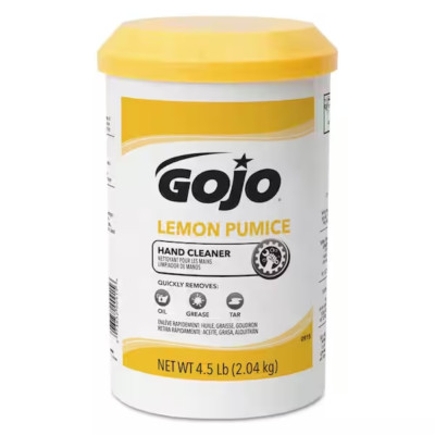 GOJO Hand Cleaner Soap Tub Lemon Pumice 4.5 Lb. Removes Oil Grease Tar ...