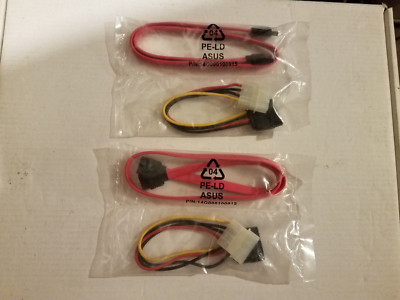 Asus 14G000100915 2x Straight 18" SATA Data Cable and 2x Power Cable | eBay