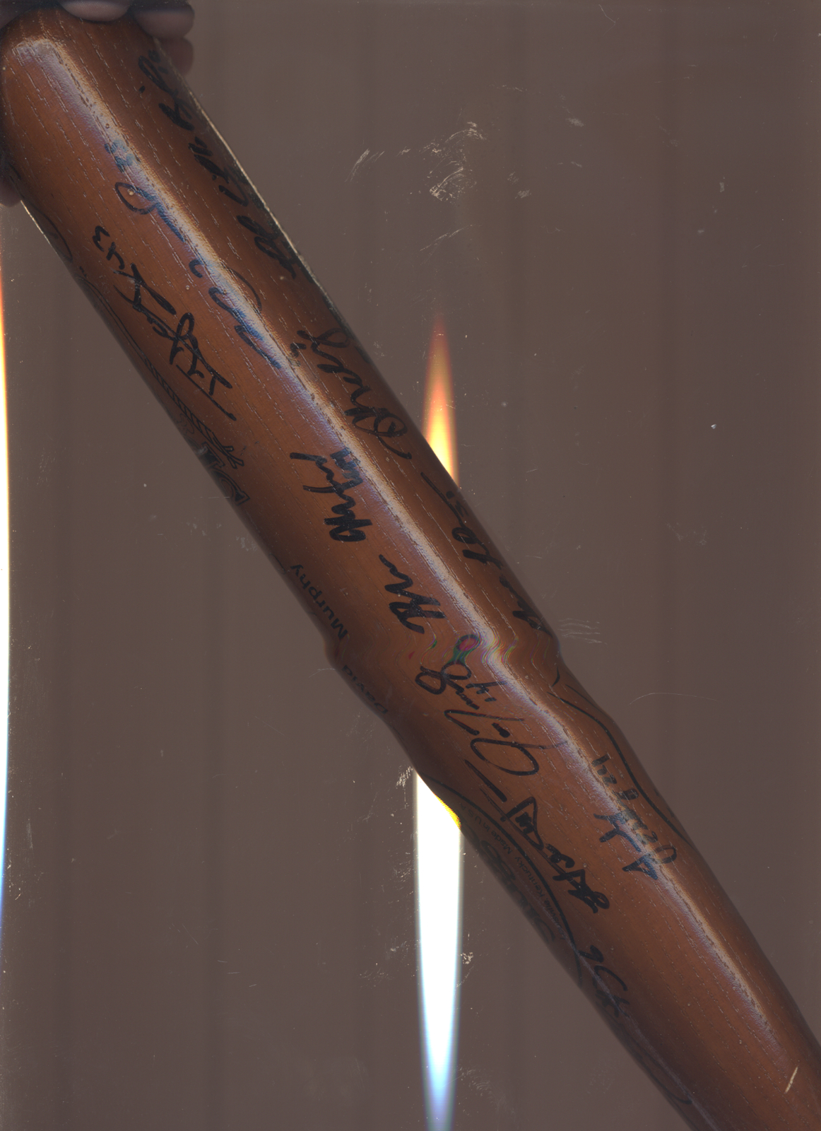 2005 LOWELL SPINNERS TEAM SIGNED BAT Jacoby ELLSBURY Jed LOWRIE Clay ...