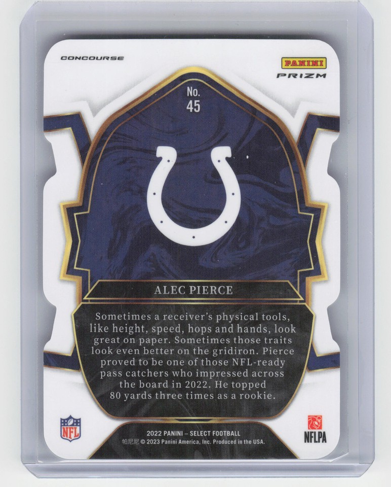2022 Panini Select #45 Alec Pierce Silver Prizm Die Cut | eBay