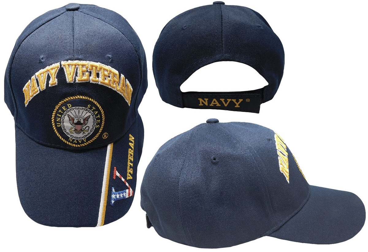 Navy Baseball Cap U.S. Navy Cap - White/Navy Blue Us Army Veterans Caps