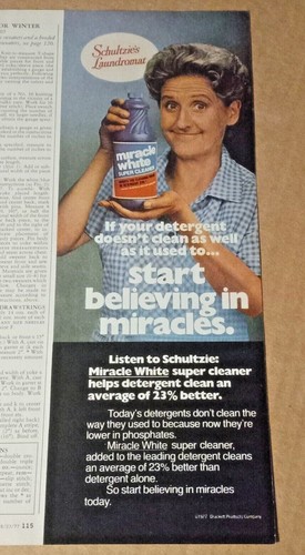 1977 print ad - actress ANN B DAVIS for Miracle White laundry Drackett ...