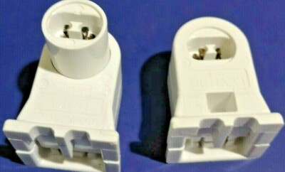 2-PK FLUORESCENT LAMPHOLDER Socket T12 HO Plunger & Stationary NEW ...