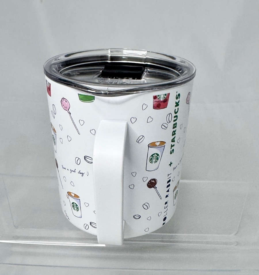 Starbucks X Roller Rabbit 12oz Stainless Steel Mug Cup Holiday Monkeys ...