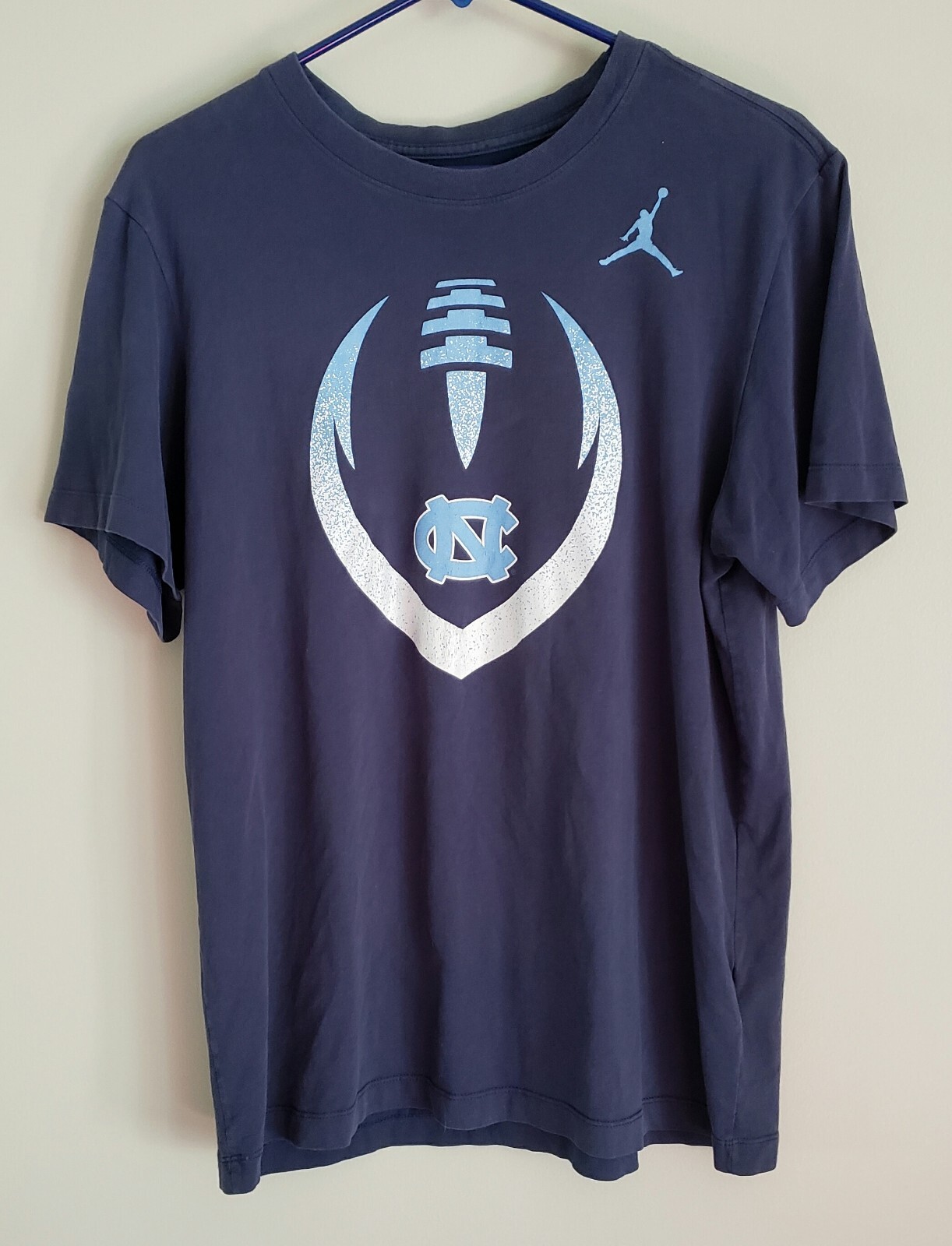 Nike Mens Dri Fit UNC North Carolina Tarheels Football Blue T Shirt Tee ...
