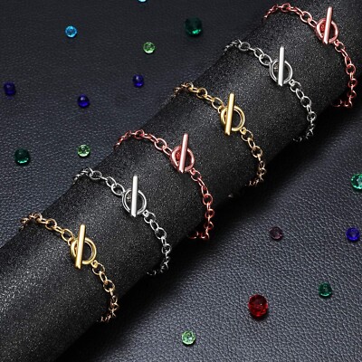 Wholesale Charm Bracelets Silver Rose Gold Link Chain Bracelets BULK 30 ...