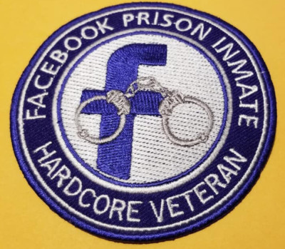 FACEBOOK PRISON INMATE Embroidered Patch iron or sew approx 3.5" | eBay