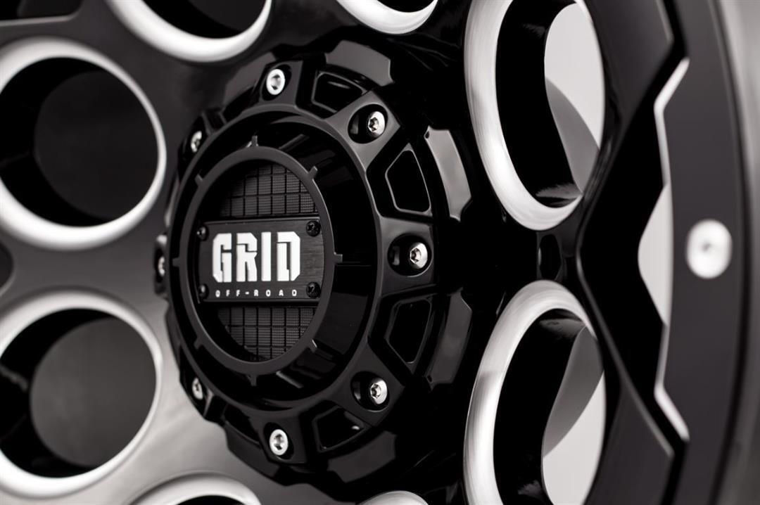 Grid Wheels 18x9 0 5x127/139.7 87.10 GD08 Gloss Black with Milled ...