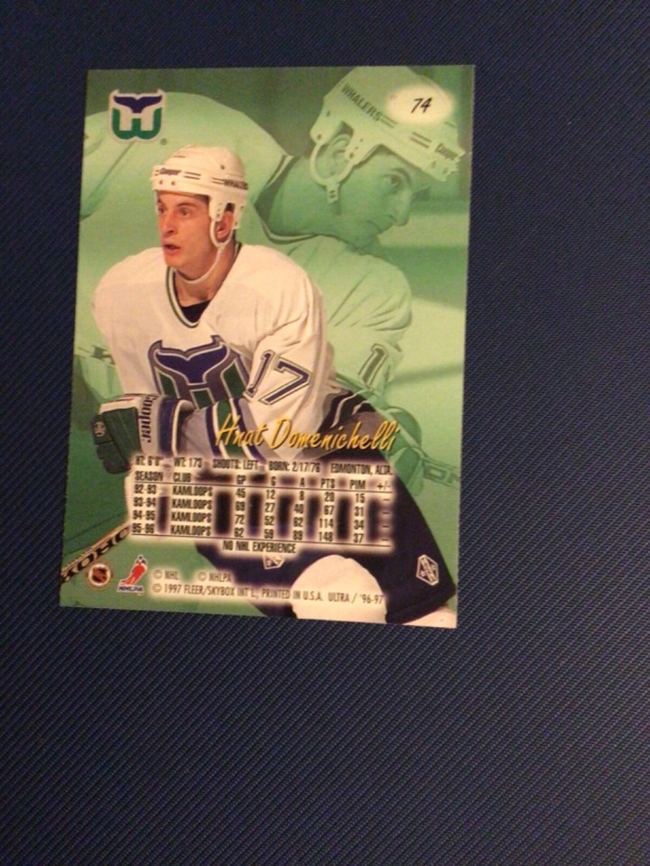 1996-97 Fleer Ultra Hnat Domenichelli Rookie Card | eBay