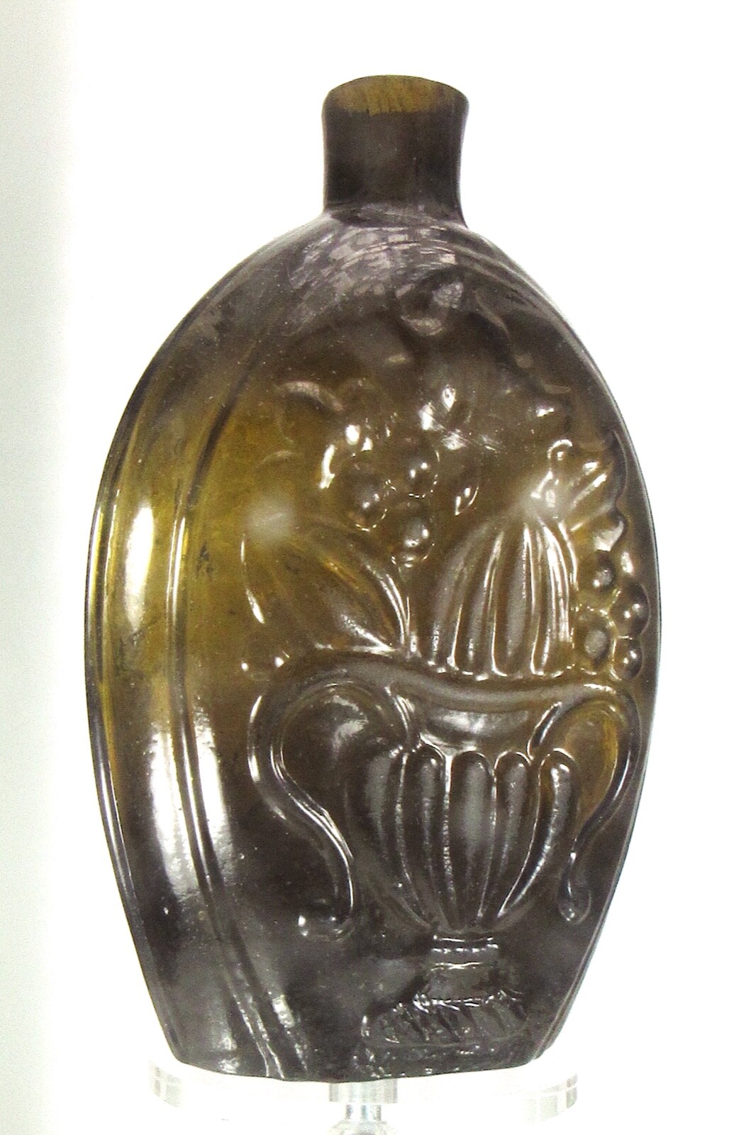 GIII 6 CORNUCOPIA / URN HISTORICAL FLASK. PONTIL BASE. c. 1840-1860. | eBay