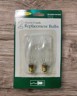 T-15 Incandscent Light Bulbs Electric Candle C7 Clear 2 ct Replacement ...