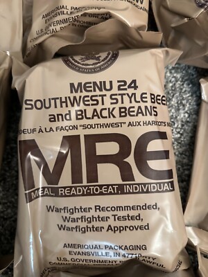 [Genuine Military] MRE Menu 24 Southwest Style Beef And Black Beans ...