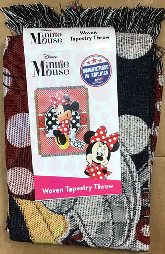 Minnie Mouse Woven Tapestry Throw 48x 60 Inches | eBay