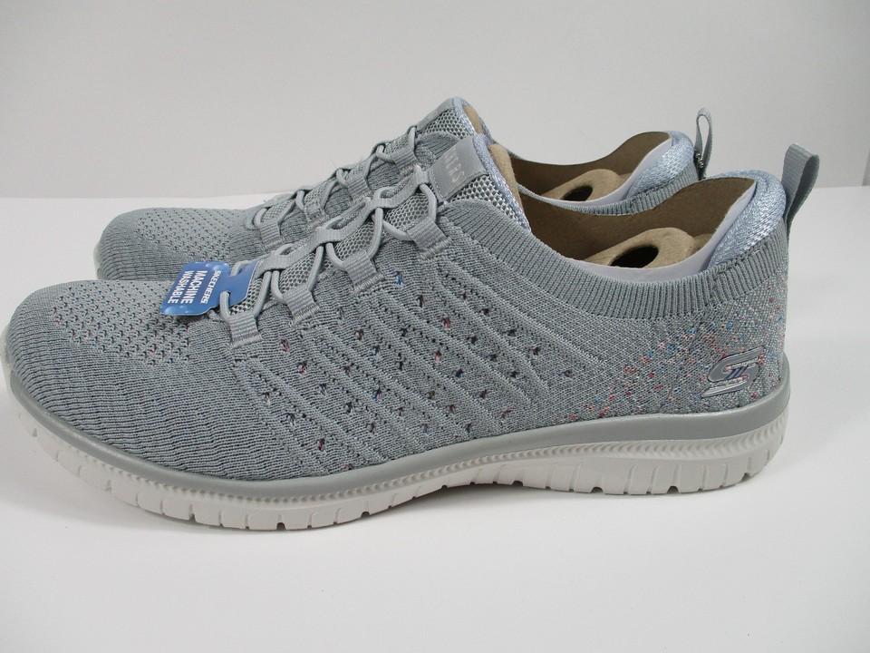NEW Skechers Virtue Show Runner Grey Women's Sneakers Mem Foam Insoles ...