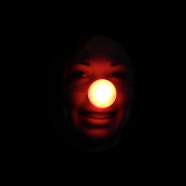 Light Up Rudolph Led Flashing Red Blinking Clown Reindeer Nose Costume ...