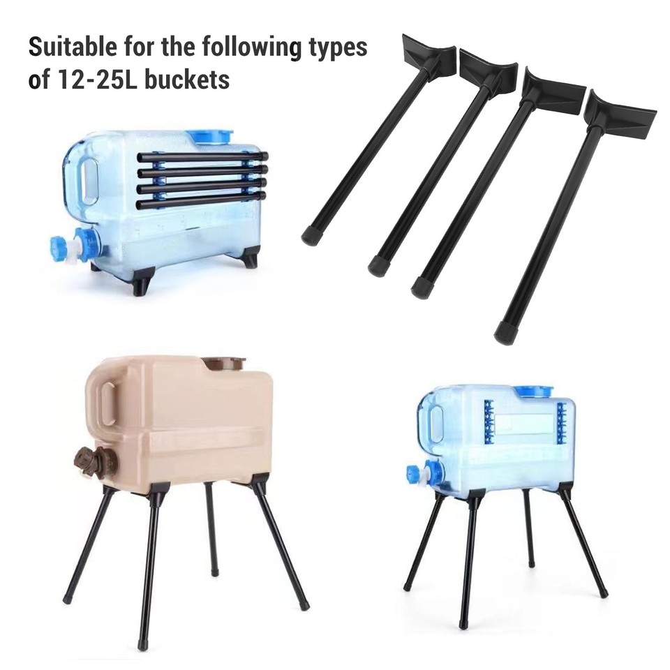 Camping Bucket Bracket Portable Outdoor Mounting Stand Frame For Self ...