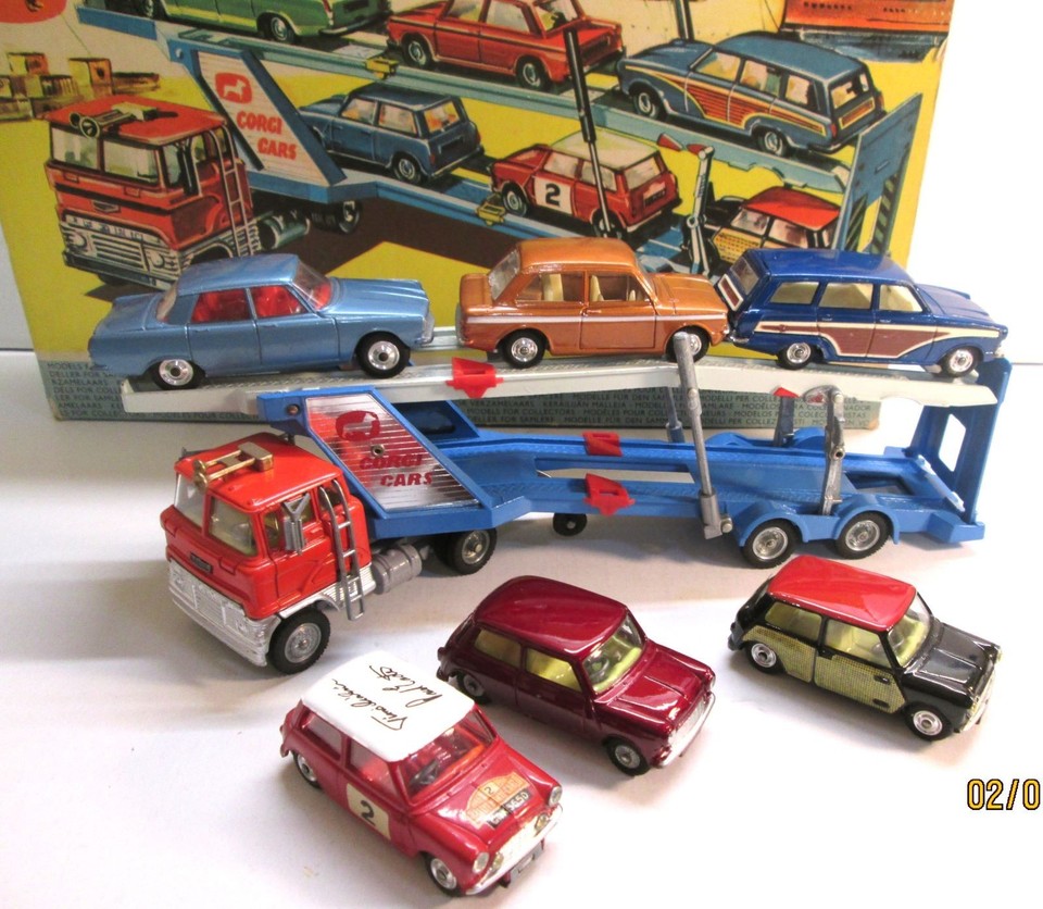 Corgi Toys, Gift Set 48, Ford Car Transporter & 6 Car's, rare Original ...