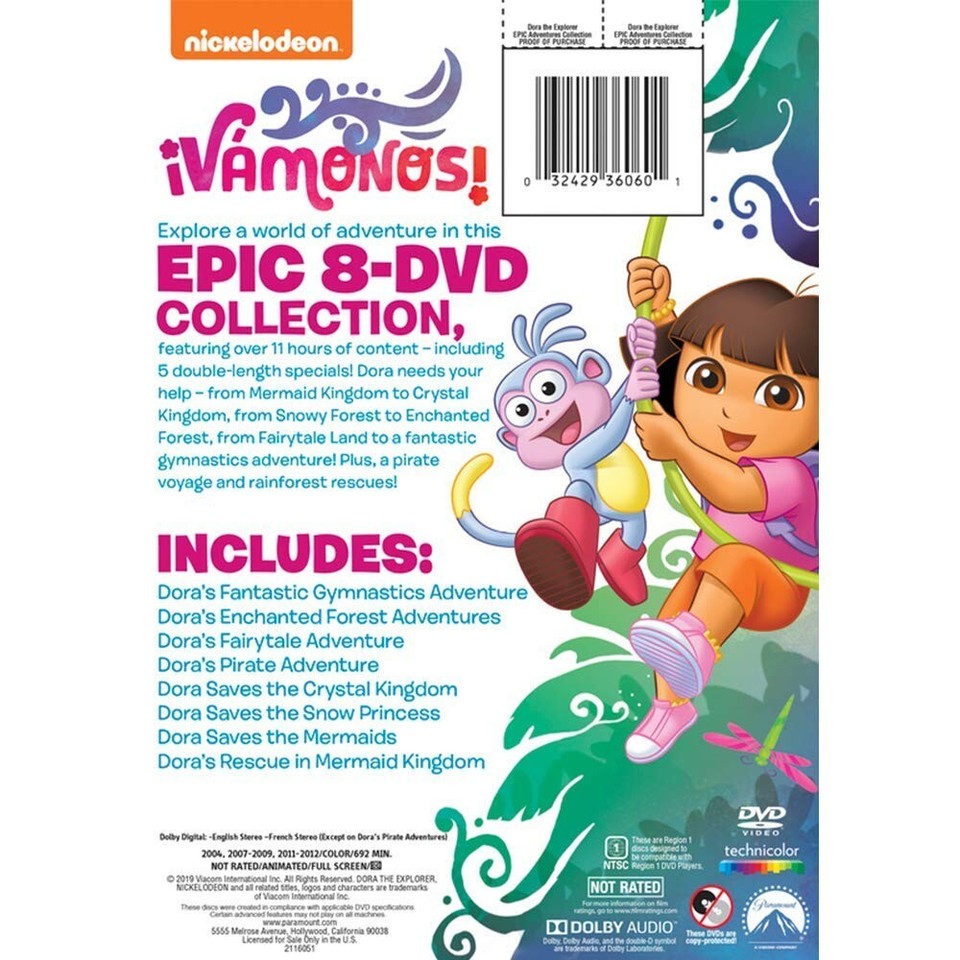DORA THE EXPLORER: Epic Adventures Collection DVD Set *NEW/SEALED* FREE ...
