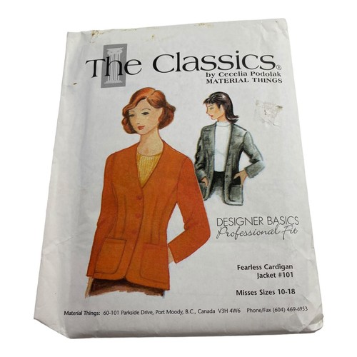 Cecelia Podolak Material Things Fearless Cardigan Jacket Pattern 101 ...