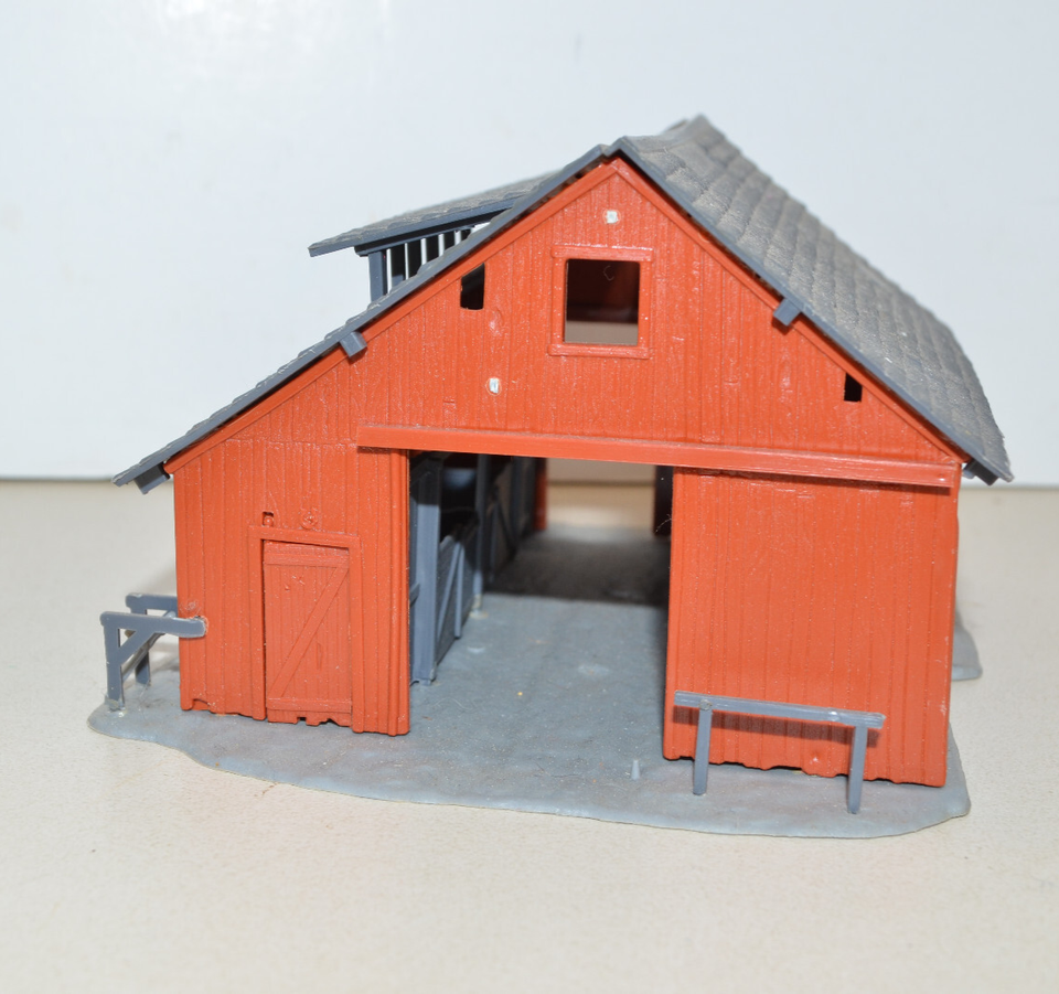 Vintage HO SCALE BARN Built Up Model Toy Train Building Scenery | eBay