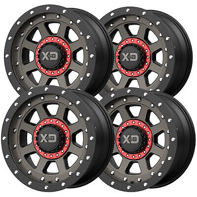 (4) XD Series XD137 FMJ 17x9 5x5"/5x5.5" -12mm Black/Tint Wheels Rims ...