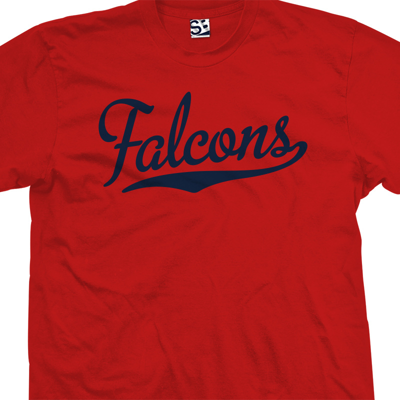 Falcons Script Tail Shirt | High School Sports Baseball Team | All Size ...