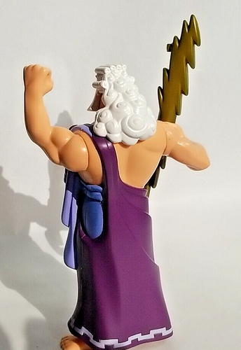 Hercules Disney Mattel 1997 Lightning Bolt Zeus Action Figure for sale ...