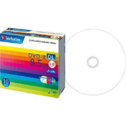 Verbatim data DVD-R DL8.5GB 2-8x speed white wide printable 5mm slim ...