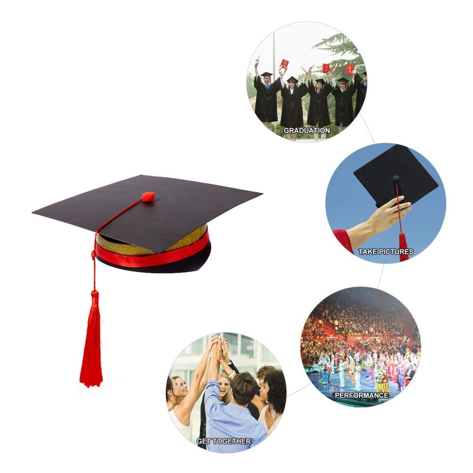 4 pcs Children Graduation Hat DIY Set Graduation Celebration for Kids ...