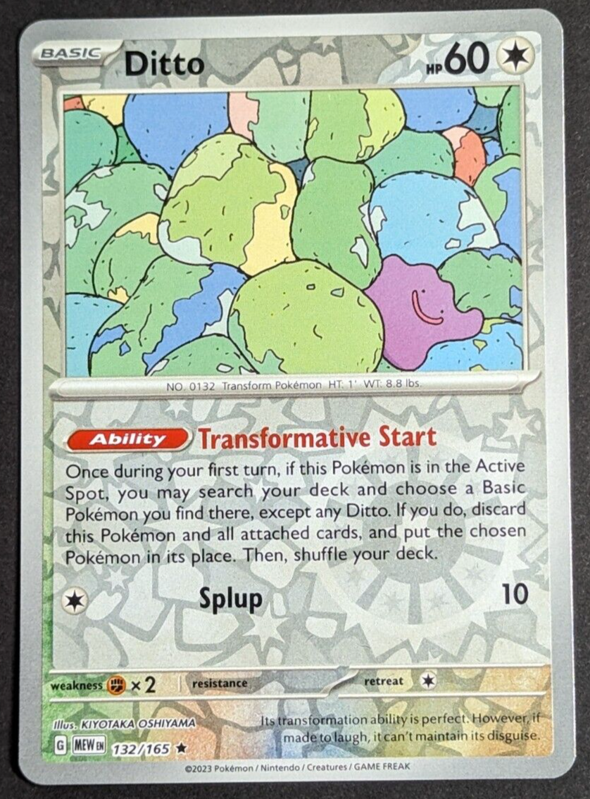 Ditto Reverse Holo NM 132/165 Scarlet & Violet 151 Pokemon Card | eBay