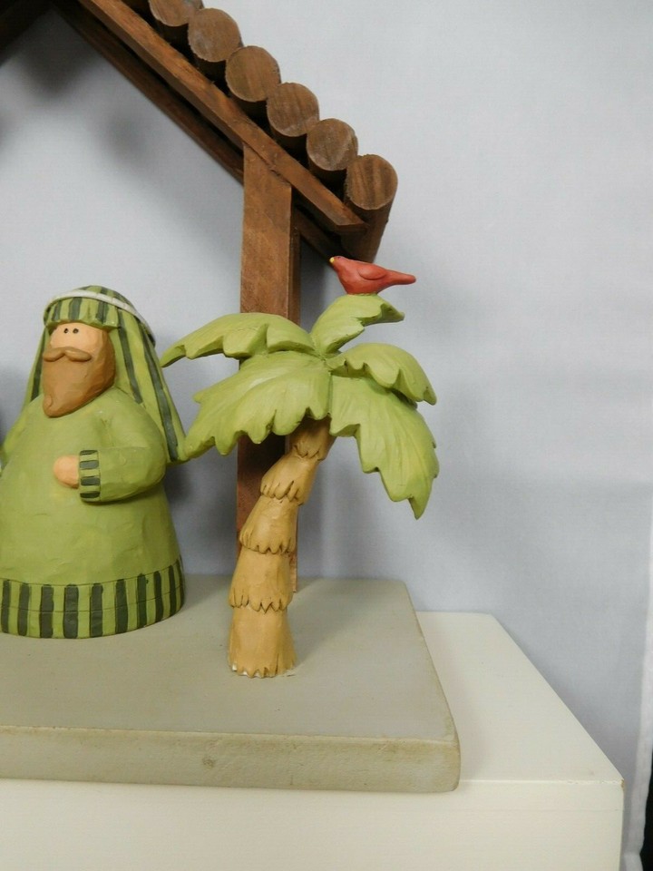 One piece Nativity with the stable & Holy Family on it -New Blossom ...