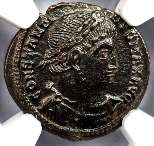 Constantine I Roman Empire Nummus AE3/4 NGC Ch AU Ancient Epfig Hoard Pedigree | eBay