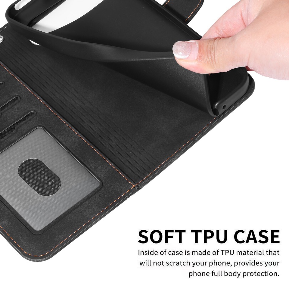 For Google Pixel 9 Pro XL/9 Pro Leather Case Purse Wallet Card Stand ...